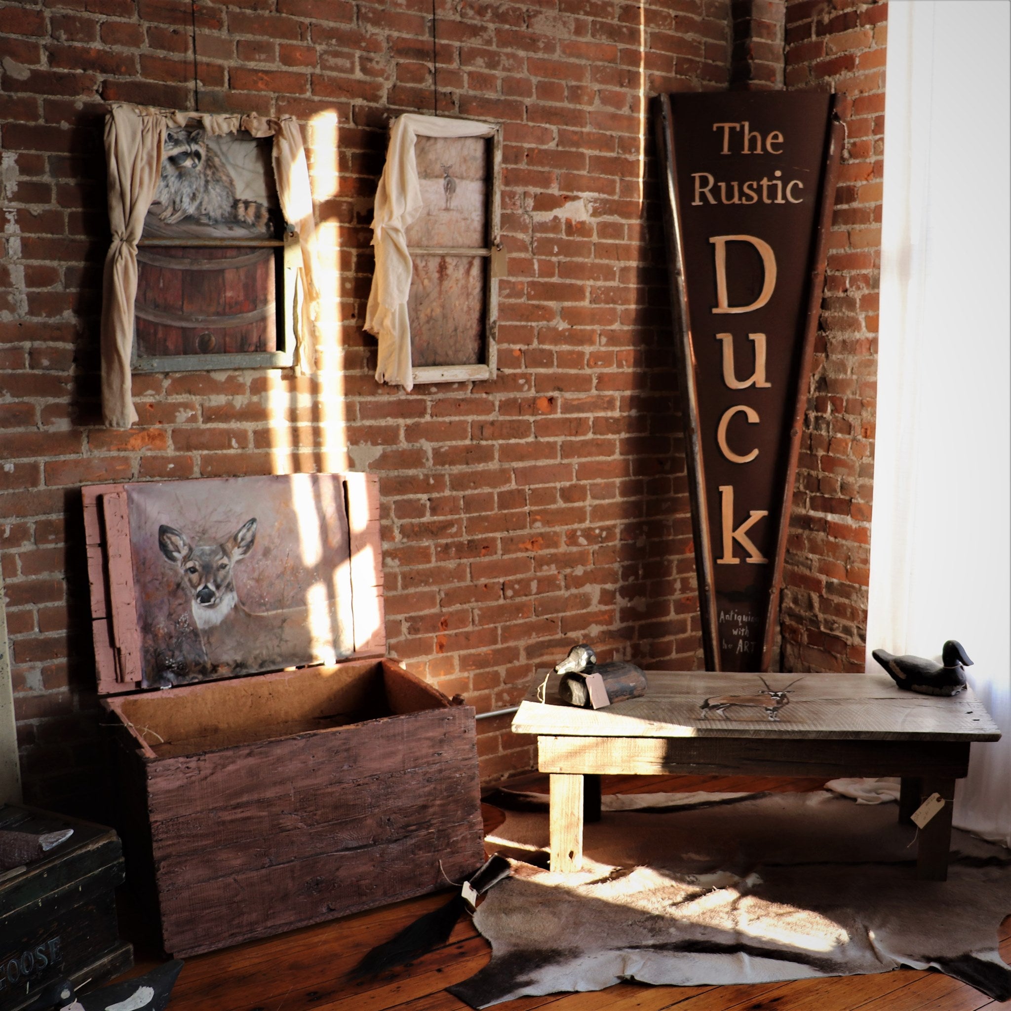 Antiquing With Art – Rustic Duck Lake Art
